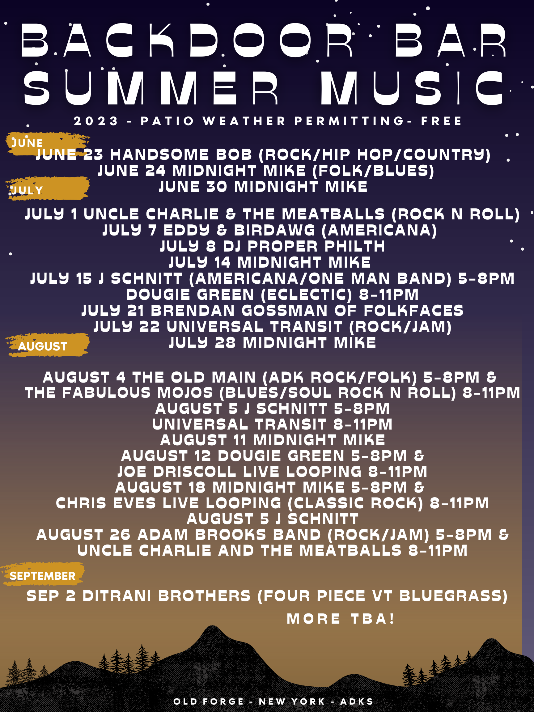 Destinations: The Back Door Bar in Old Forge Provides Live Music With a ...